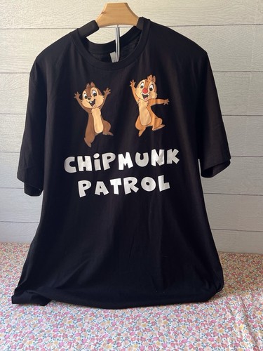 Disney Chip And Dale T-shirt Men’s 3XL Black Chipmunk Patrol Short Sleeve | eBay