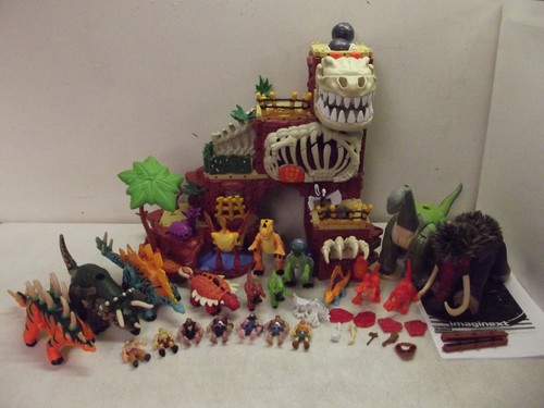 FISHER PRICE IMAGINEXT DINOSAUR T-REX MOUNTAIN STEGOSAURUS BRONTOSAURUS ...