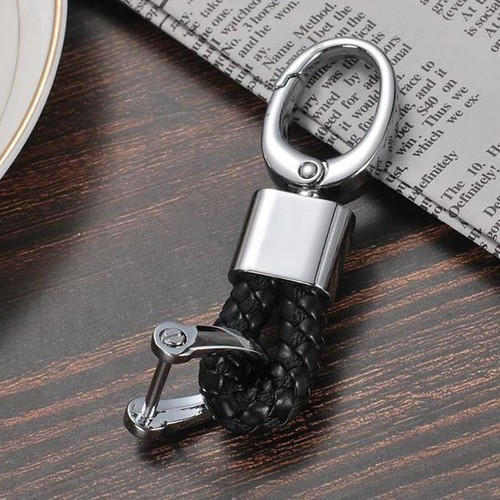 Black Braided Rope Keychain Ring Buckle Key Chain Holder for Car ...