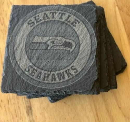 Seattle Seahawks Slate Square Coaster Set of 4 Excellent Gift Christmas ...