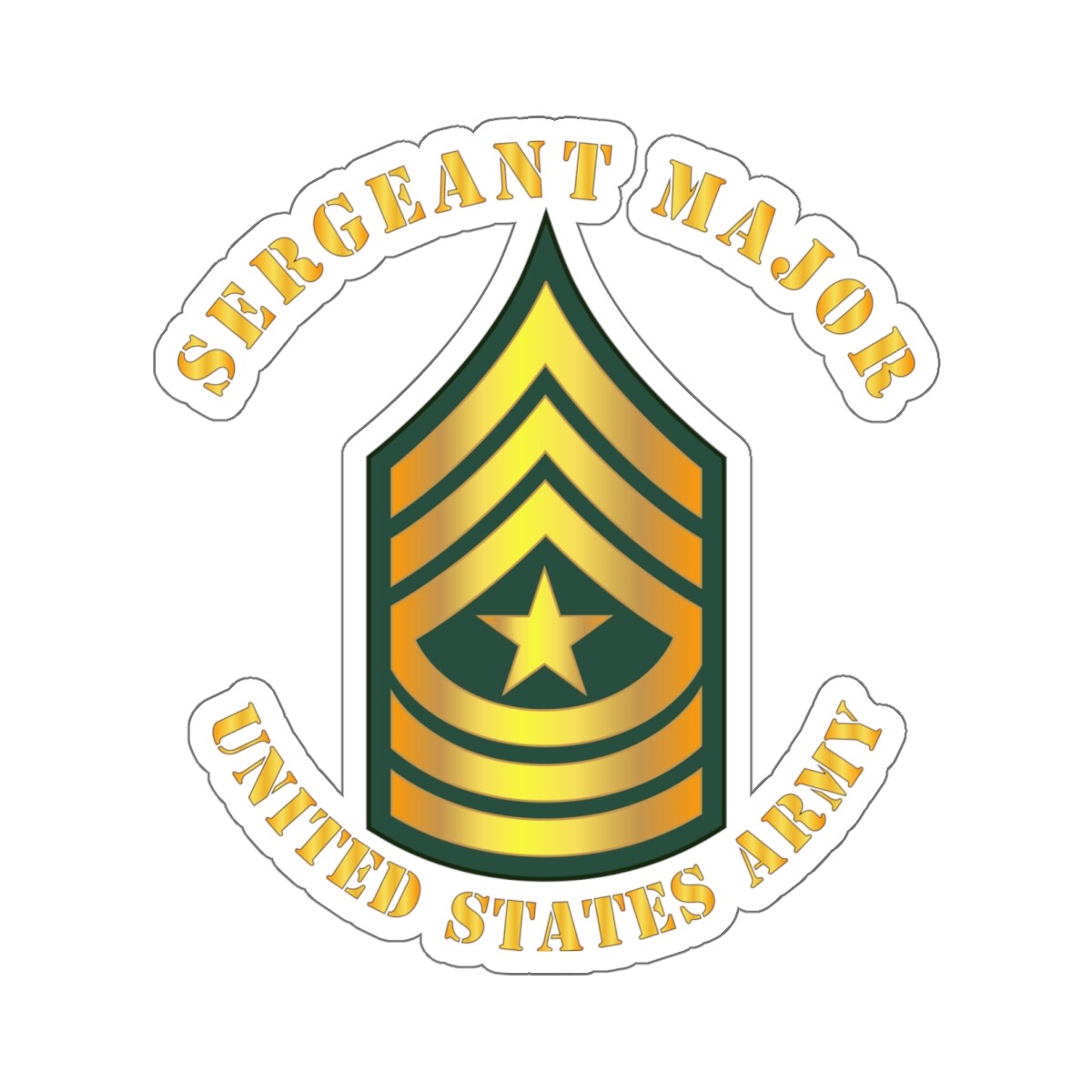 Kiss-Cut Stickers - Army - Sergeant Major - SGM | eBay