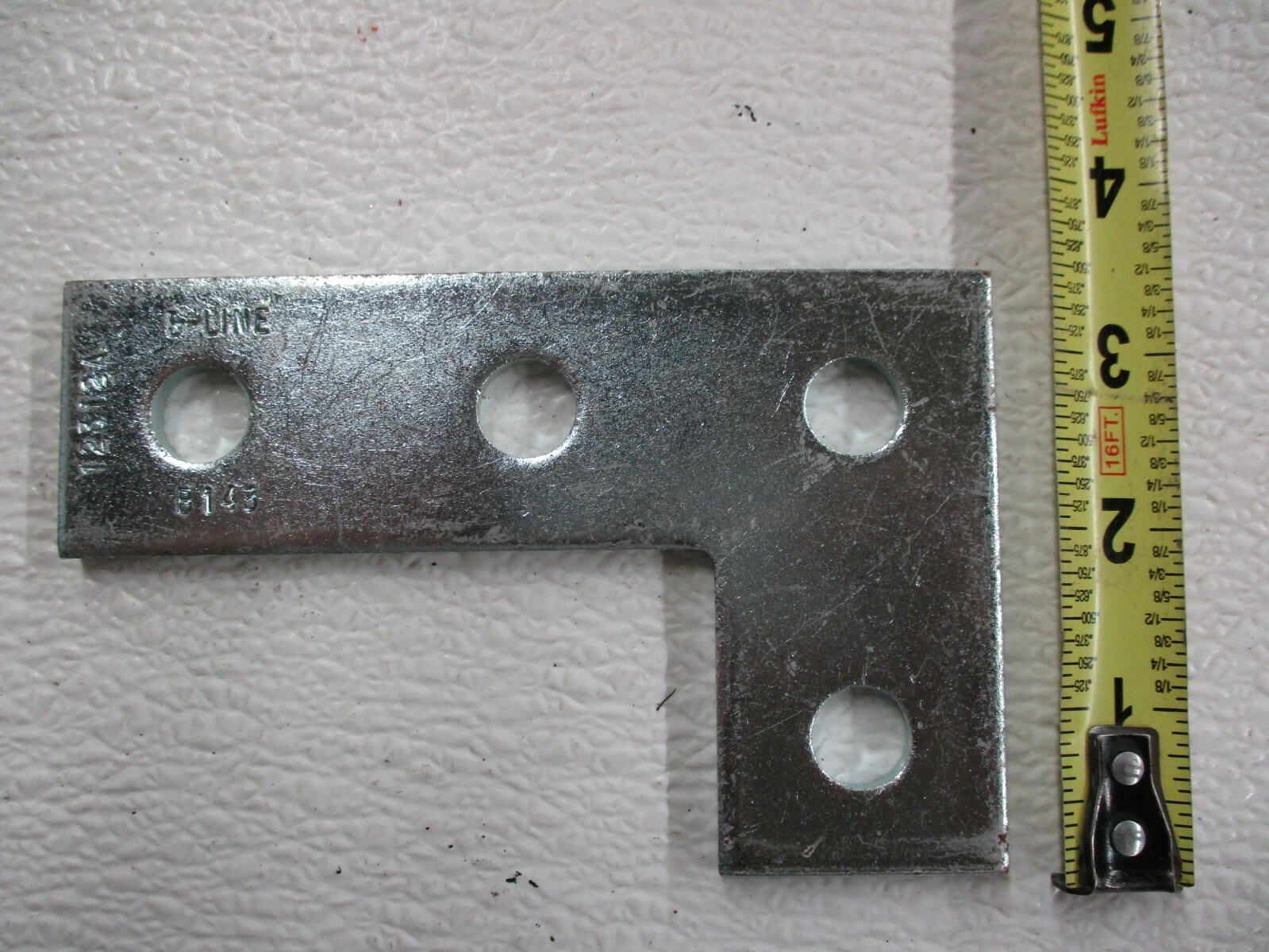 B-Line B143 Steel Corner Plate 4-Hole Zinc Plated Strut Fitting (Lot of ...
