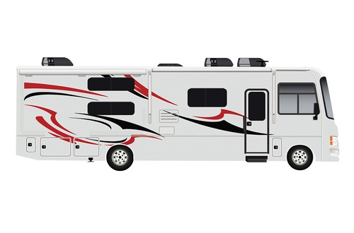 Class A Motor Home Decals, Rv Graphics Vinyl Kits Red-Black Rebuild ...