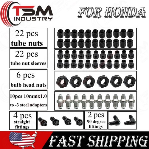 Brake Line Tuck Fittings Adapters Set For Honda Civic 88-00&Acura ...