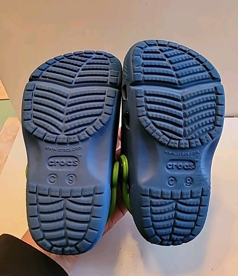 CROCS Dinosaur Monster Feet Glow in Dark Slip On Kids Size C 9 | eBay