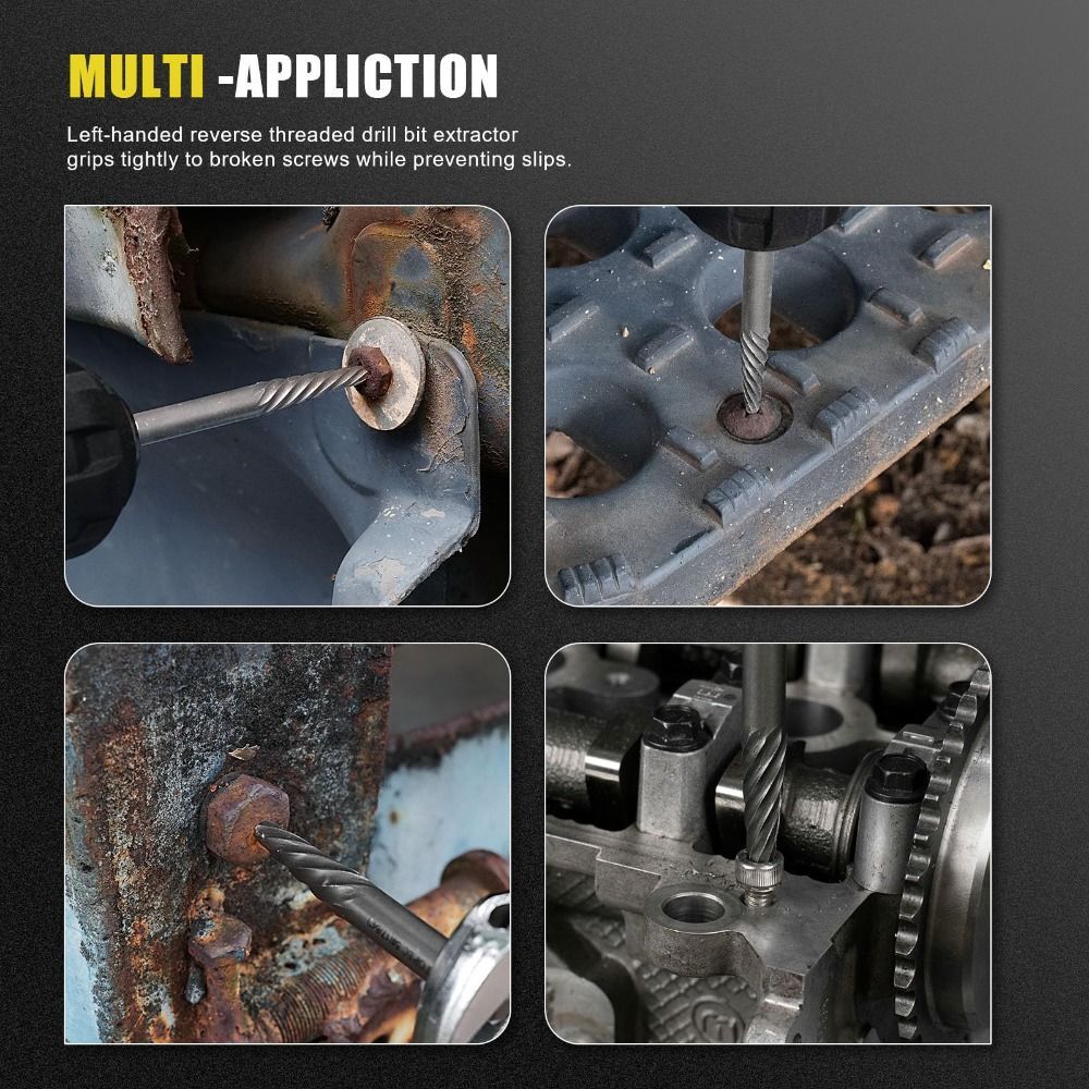 Screw Extractor Set 7-Piece Damaged - Easy Out Bolt Remover For ...