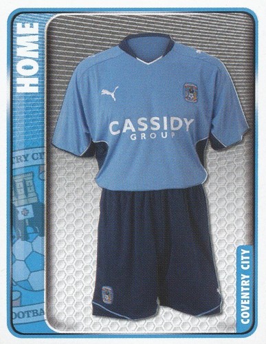 064 HOME KIT ENGLAND COVENTRY CITY.FC STICKER FL CHAMPIONSHIP 2010 PANINI