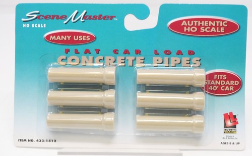 Scene Master Scenemaster 1512, Concrete Pipes, Flat Car Freight Load ...