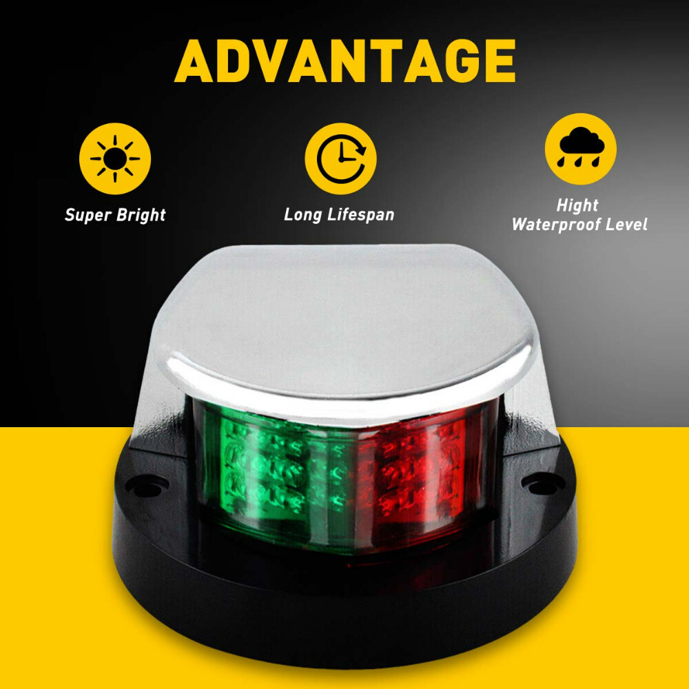 Boat Navigation Lights Red and Green LED Marine Navigation Light Boat ...