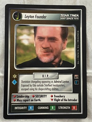 Star Trek CCG 1E Dominion LEYTON FOUNDER Rare Card NEVER PLAYED | eBay