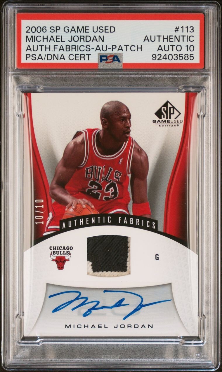 2006 SP Game Used Michael Jordan Patch /10 PSA Auth/Auto 10 | eBay