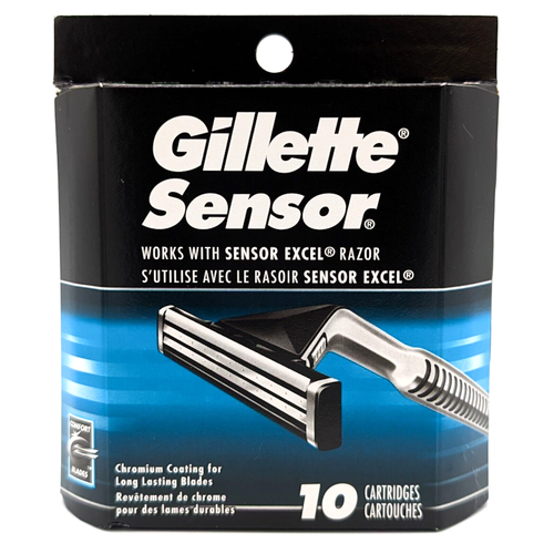 Gillette Sensor Razor Blades Works With Sensor Excel Brand New - 10 ...