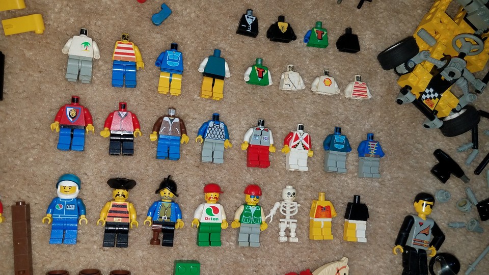 🟢1990's Vintage Lego Brick Set Bulk Lot 4lbs of bulk rare pieces & mini ...