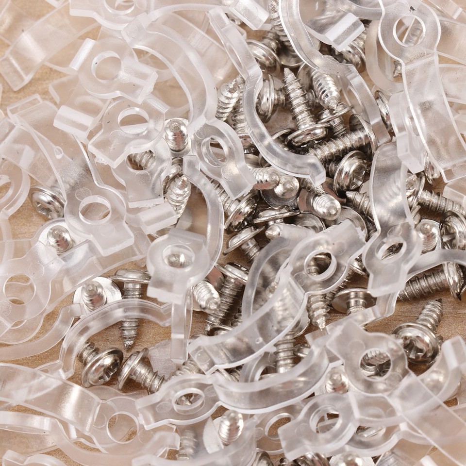 200 Pcs Light Mounting Brackets Fixing Clips for Lights LED Strip ...