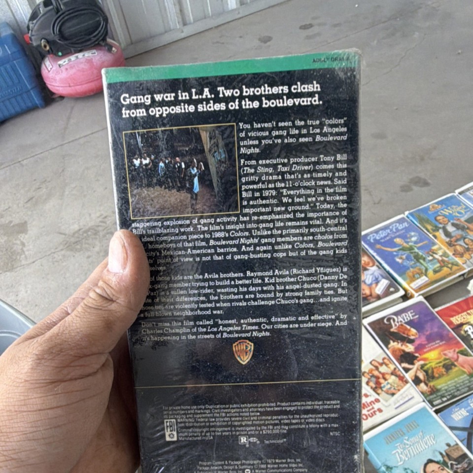 Warner Home Video Boulevard Nights VHS Tape Drama Gangster NTSC Full ...