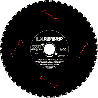 LXDIAMOND HM Sägeblatt 230mm Eisen Metall Holz Stahl passend für Bepo ...