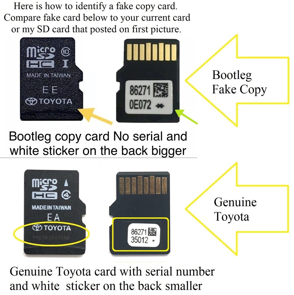 Genuine Toyota GPS Navigation Micro SD Card Map for 2014 2015 2016 ...