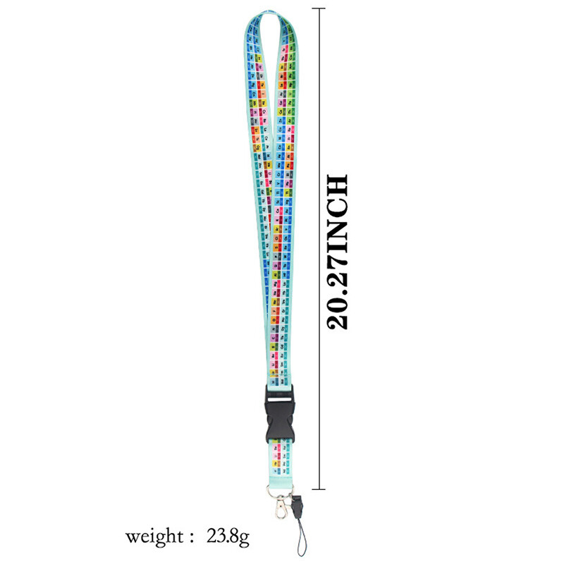 Chemistry Periodic Table of Elements Lanyards Key Chain Neck Straps ...