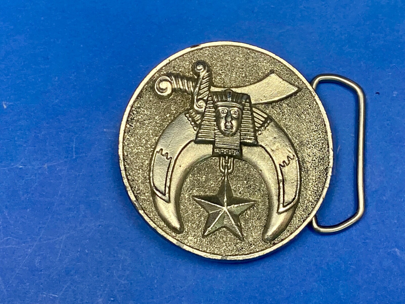 Shriners Sword Star Crescent Emblem Round Silver Colo… - Gem