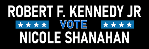 Robert F. Kennedy Nicole Shanahan 2024 Sticker RFK Jr for President ...