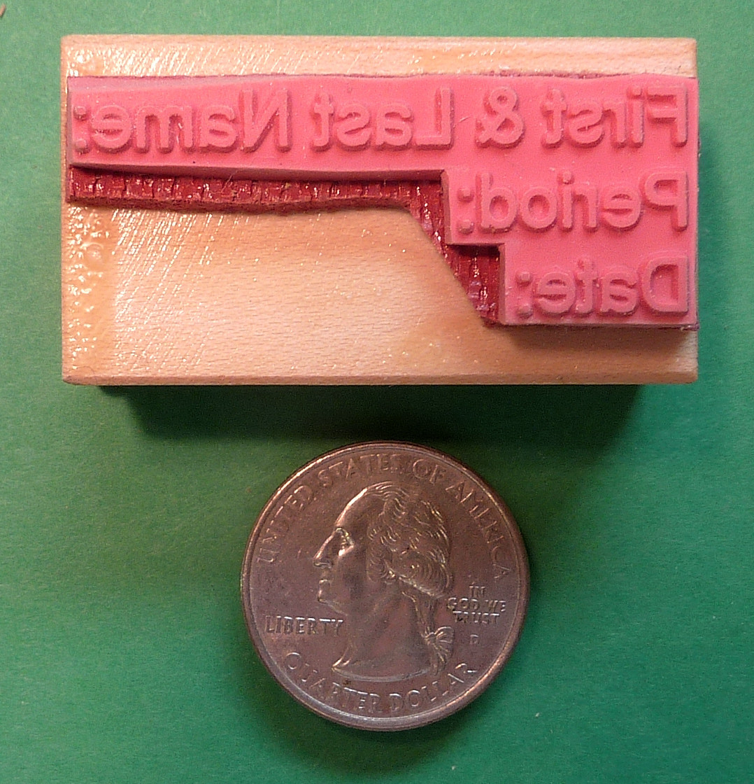 Student Paper ID, Teacher's Wood Mounted Rubber Stamp | eBay
