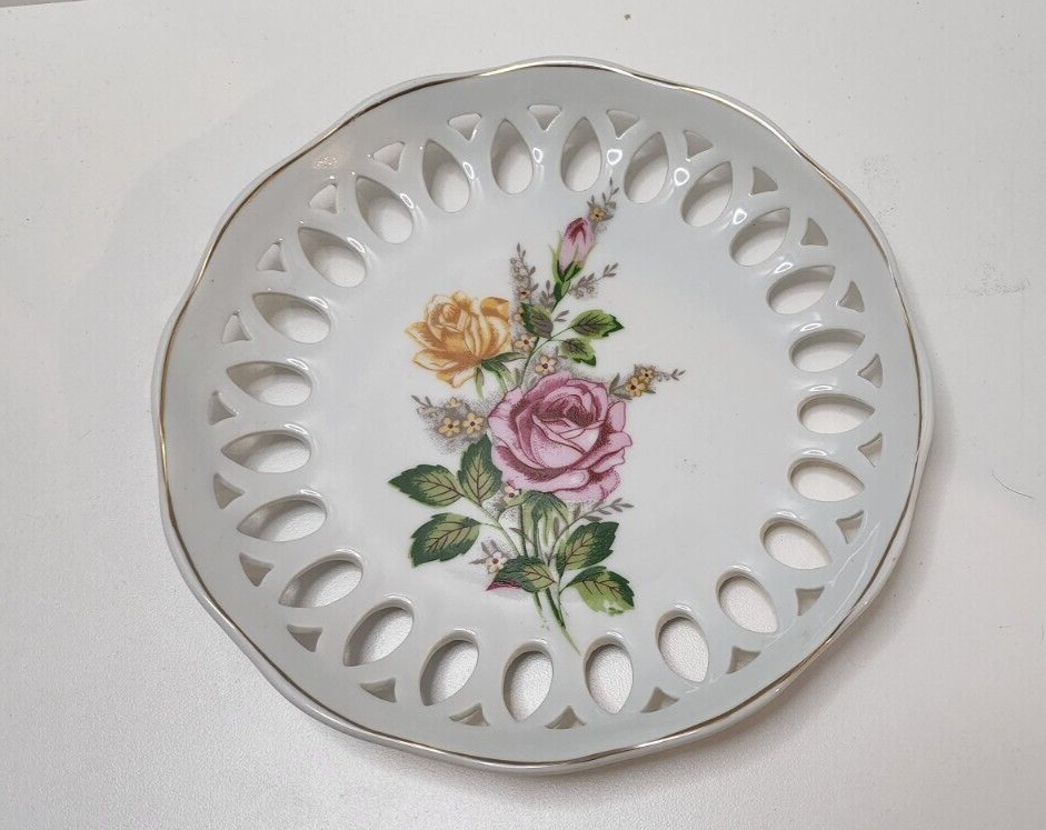 Leart Made in Brazil Floral Porcelain Plate with Cut Outs | eBay