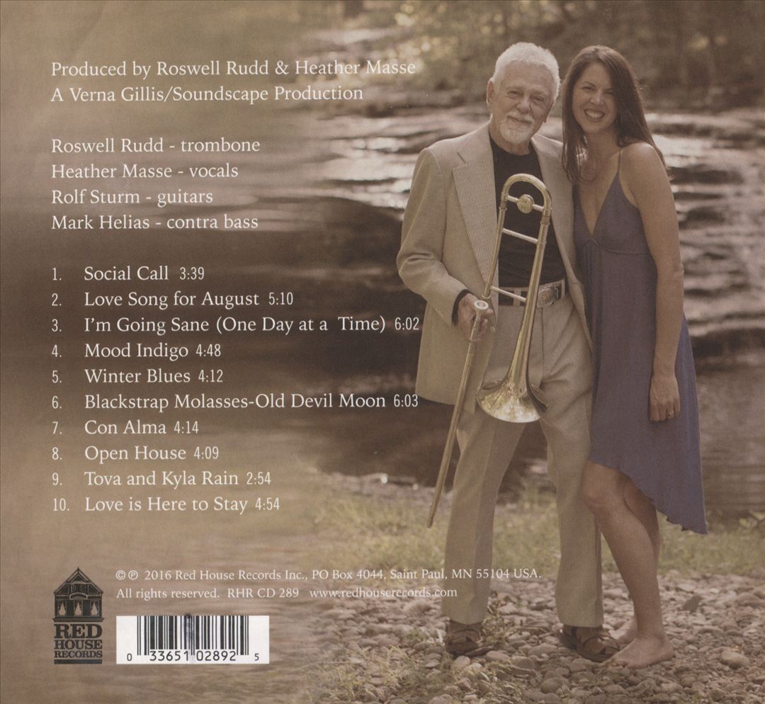 HEATHER MASSE/ROSWELL RUDD - AUGUST LOVE SONG [DIGIPAK] * NEW CD ...
