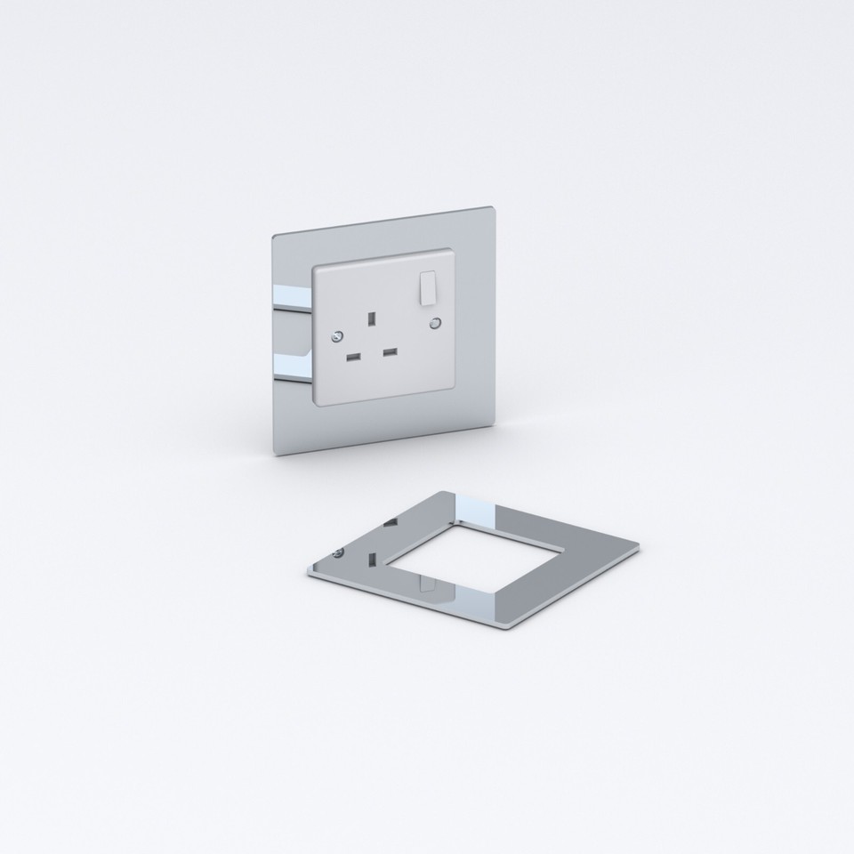 Double / Single Socket Switch Surround / Acrylic Finger Plate / 5 Sizes ...