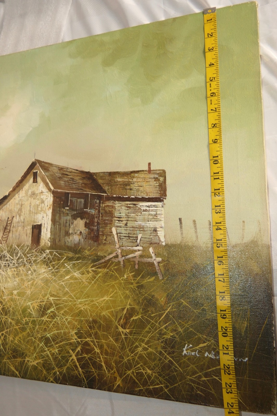 OIL PAINTING SIGNED KARL NEUMANN RUSTIC FARMS | eBay