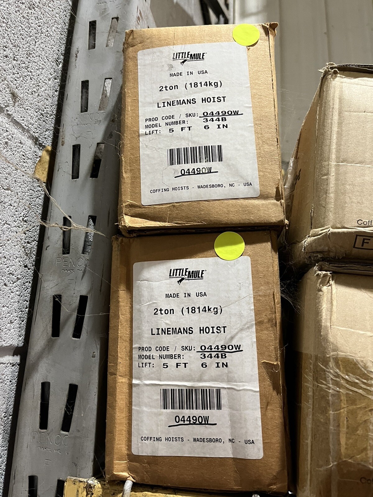 CMCO LITTLE MULE SERIES 344B STRAP HOIST PULLER - 1 TON & 2 TON ...