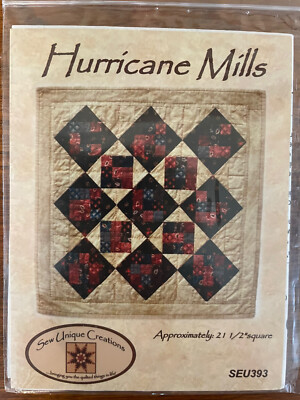 Hurricane Mills Mini Quilt pattern by Sew Unique Creations-NIP | eBay