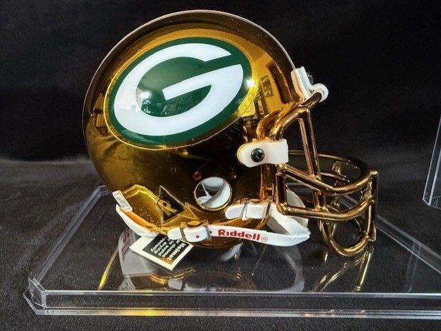 Riddell Series 2 Green Bay Packers Chrome Mini Helmet 24K Gold Plated ...