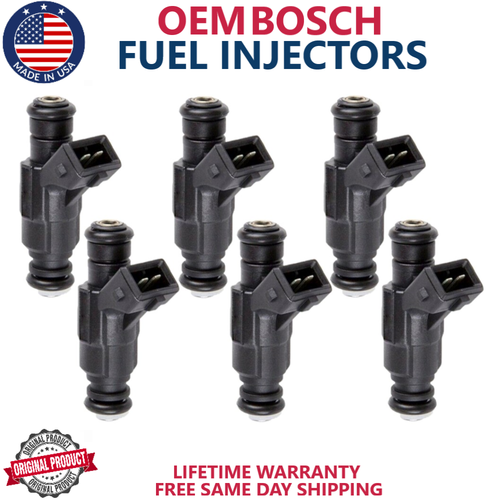 x6 OEM BOSCH Fuel Injectors For 1998, 1999, 2000 Mercedes Benz E320 3 ...
