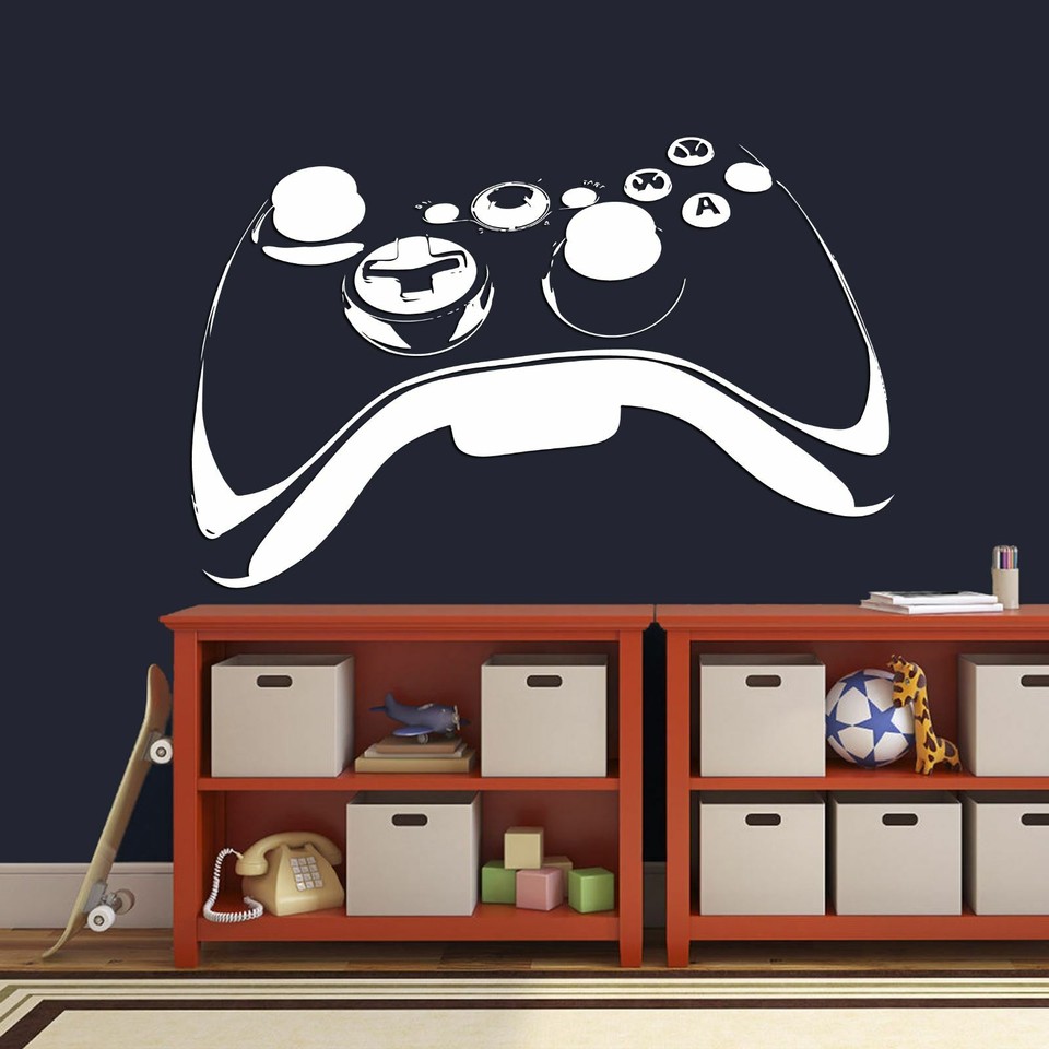 Video Game Controller Wall Decal, Video Game Décor Sticker, Gamer ...