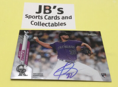 2020 Topps Chrome Jesus Tinoco Auto Autograph Rookie Card RC Texas ...