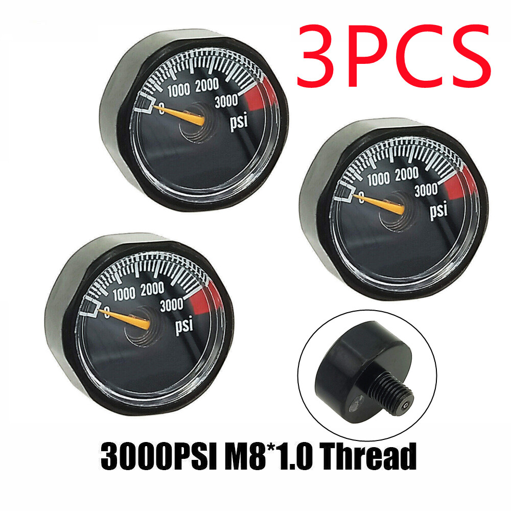 3X Paintball PCP Air Rifle Mini Micro Pressure Gauge Manometre ...