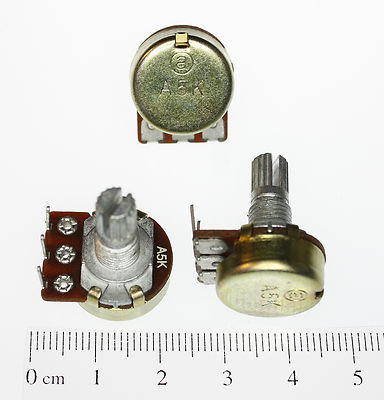 5 pcs Alpha 5K Ohm 0.2W Audio Taper Potentiometer POT Variable Resistor ...