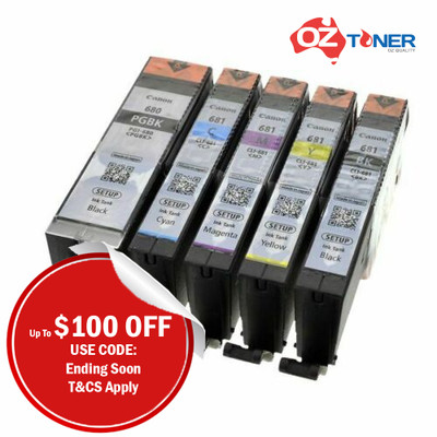 Canon PGI680/CLI681 genuine Ink Set (5x) for TR7560 TR7660 TR8560 ...