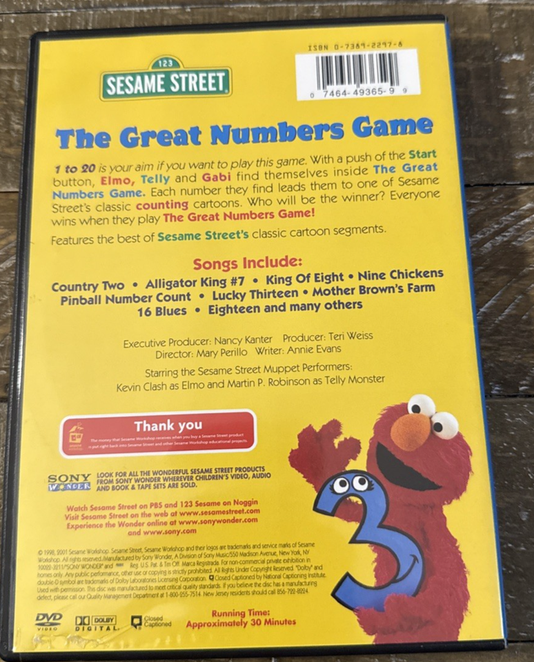 Sesame Street The Great Numbers Game DVD | eBay