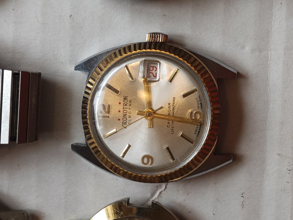 Lot of 8 Vintage Men's wind Up Watches / Longine/kronotron/ingersoll ...