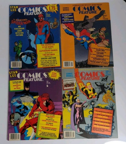 COMICS FEATURE Magazine Lot Of 4 1986 1987 Stan Lee Spiderman Batman ...