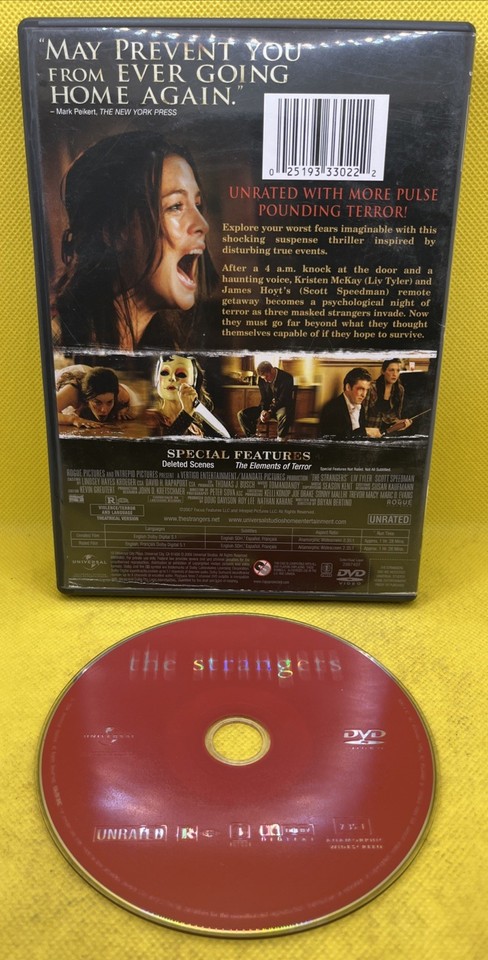 ️ The Strangers (DVD, 2008, Unrated, Widescreen, Liv Tyler, Scott Speedman) 25193330222| eBay