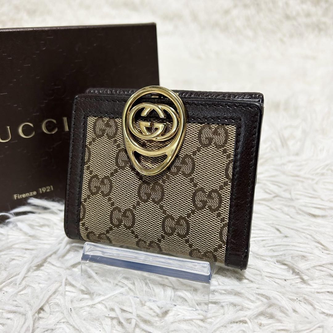 Gucci Bifold Wallet Interlocking Gg Pattern Canvas Le… - Gem