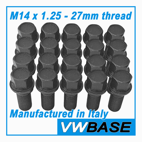 BMW 328i xDrive F34 Wheel Bolts Nuts M14 x 1.25 27mm 3 Series Bolt x 20 ...