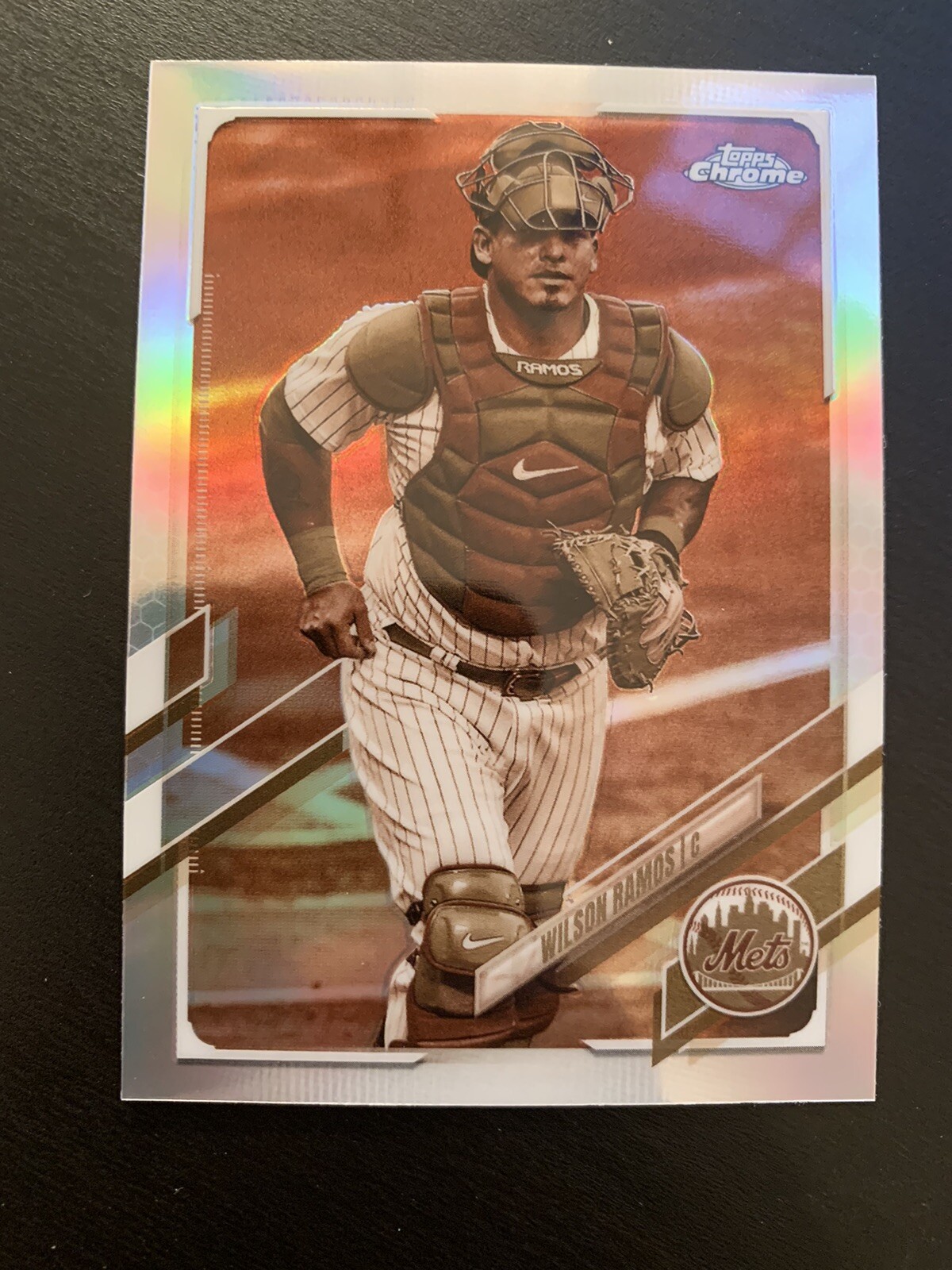 2021 Topps Chrome Wilson Ramos Sepia Refractor #197 New York Mets Card ...