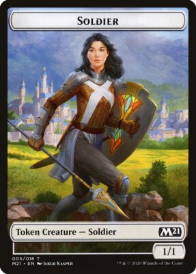 Soldier (005) // Cat (011) Foil Token Core Set 2021 M21 MTG Magic | eBay