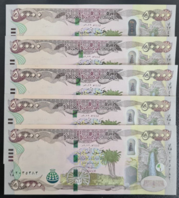 5Pcs IRAQI IRAQ 50000 Dinar IQD BANKNOTE IQD CURRENCY UNC | eBay