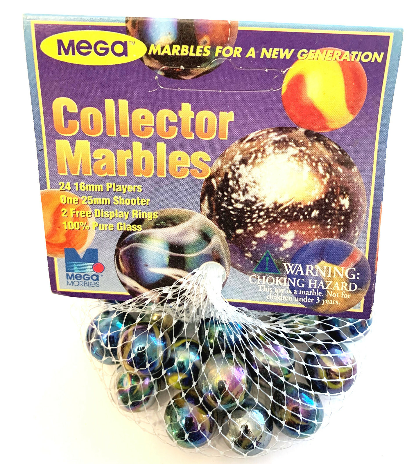 Rumba Collector Series Net Bag Glass Mega Marbles Vacor 1 Shooter 24 ...