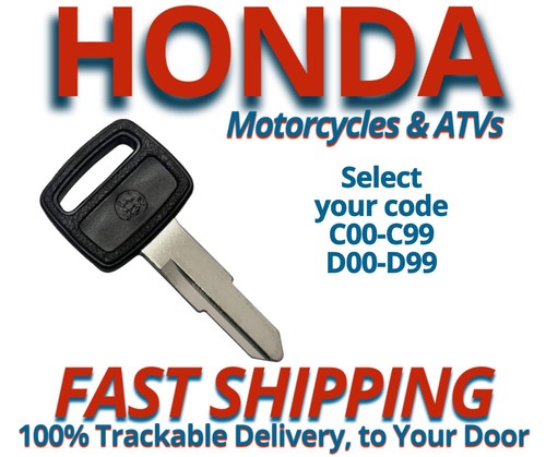Honda Motorcycle ATV Keys Replacement Key cut to code C00-C99 D00-D99 ...