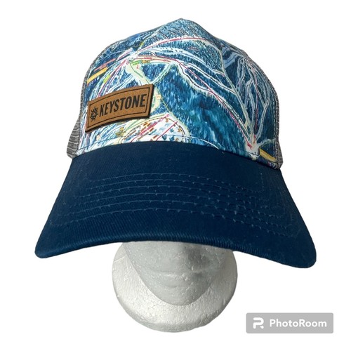 Blue Keystone Ski Trail Map Snap Back Trucker Hat | eBay Australia